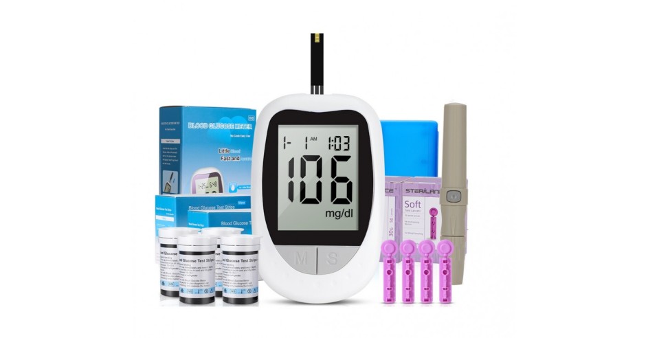 Glucometru IVD KH100, 50 Teste + 50 Ace, Instant mg/dL, Code Free ...