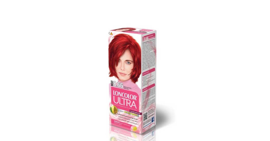 Vopsea de Par Permanenta LONCOLOR Ultra 8.66, 100 ml, Rosu Intens ...