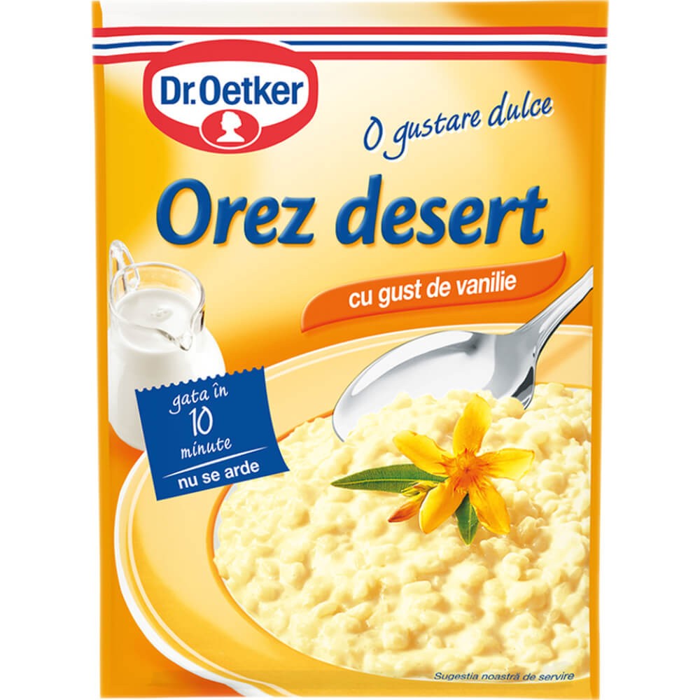 Orez Desert cu Vanilie DR. OETKER, 124 g, Desert de Orez, Budinca de ...