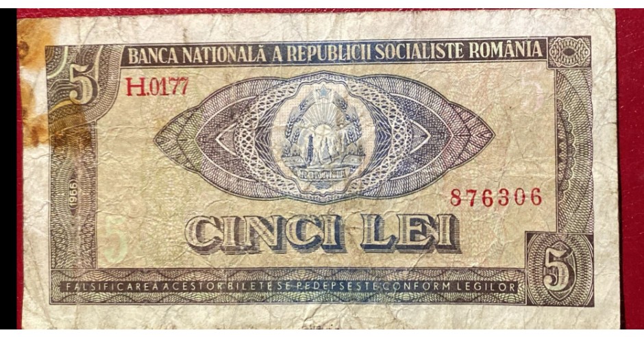 ROMANIA 5 LEI 1966, SE VINDE PIESA DIN POZE | arhiva Okazii.ro