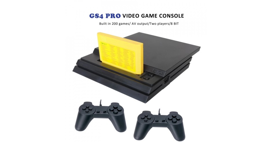 Consola De Jocuri GS4 PRO, 2 Controller Cu Fir, 200 de jocuri retro ...