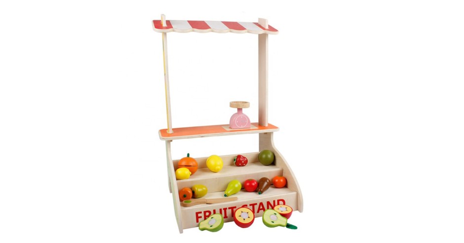 Magazin din lemn colorat cu accesorii - stand pentru fructe | arhiva ...