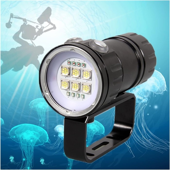 Lanterna de scufundare profesionala de 5w subacvatica de mare putere 80 ...