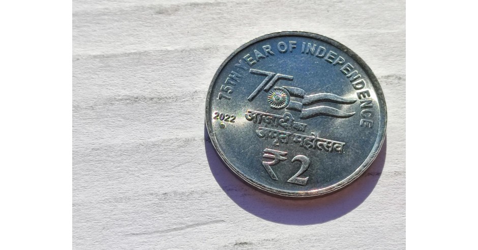 29. Moneda India 2 rupees 2022 (75th Anniversary of Indian Independence ...