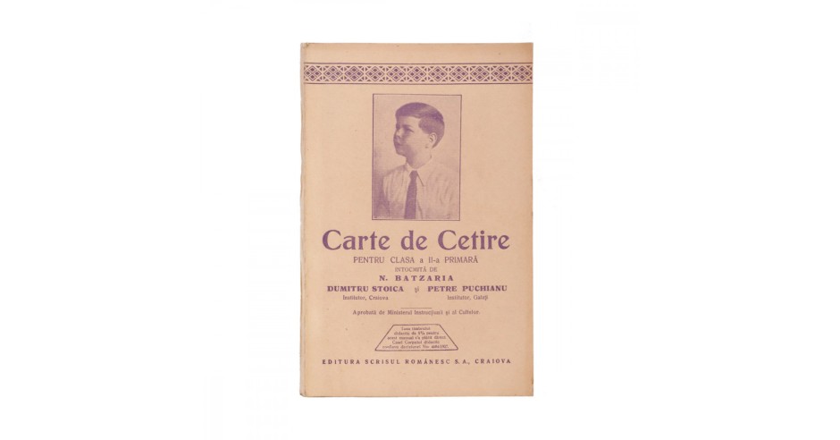 Carte de citire clasa II N. Batzaria, D. Stoica, P. Puchianu, 1931 ...