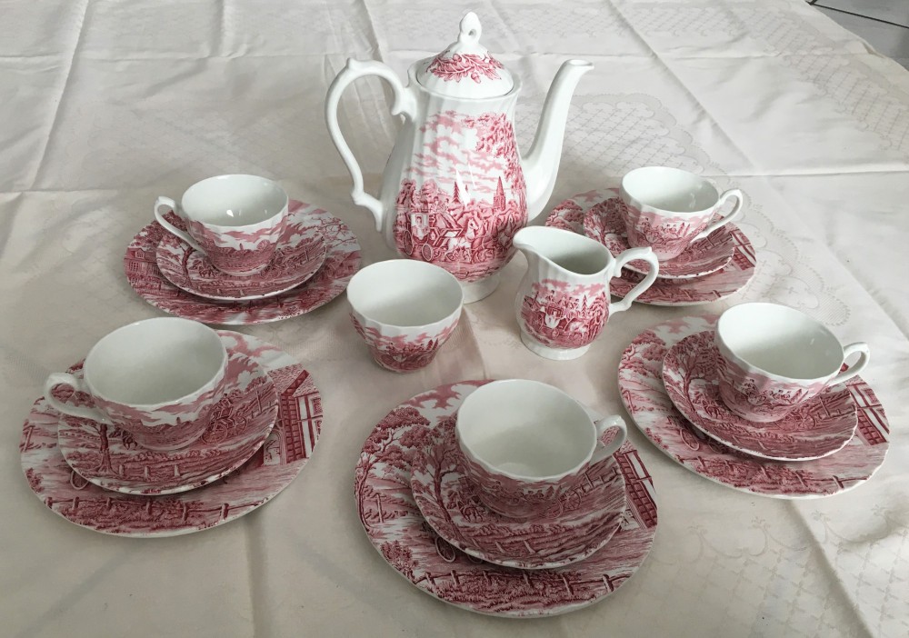 Set - ceai / cafea - portelan Englezesc - Myott - Royal Mail - 1982 - 5 ...