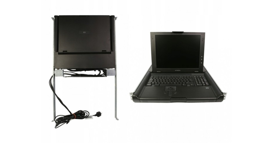 Consola rackabila tastatura si monitor HP TFT5600 RKM 15inch 1024x768 ...