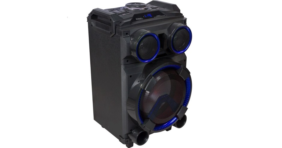 Boxa portabila cu iluminata Ibiza 400W, Bluetooth, USB, SD, FM. AUX ...
