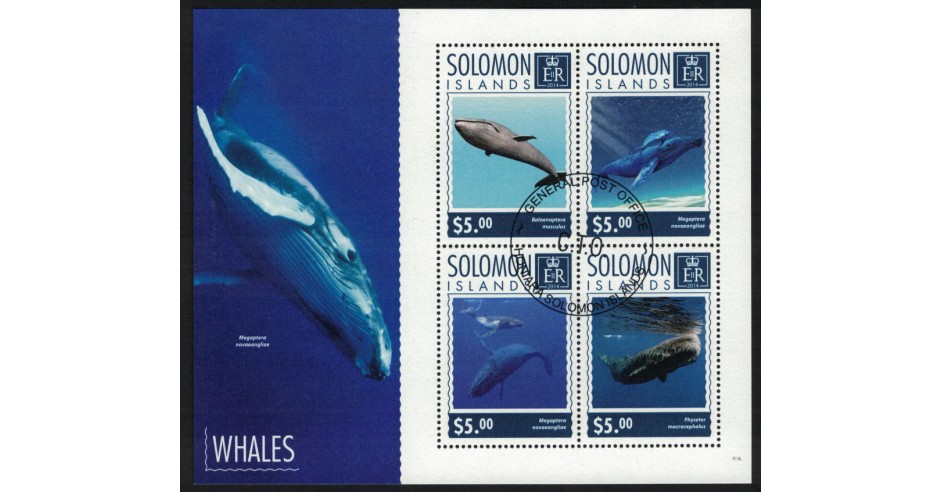 INSULELE SOLOMON 2014 - Fauna, Balene / colita noua, Stampilat | Okazii.ro