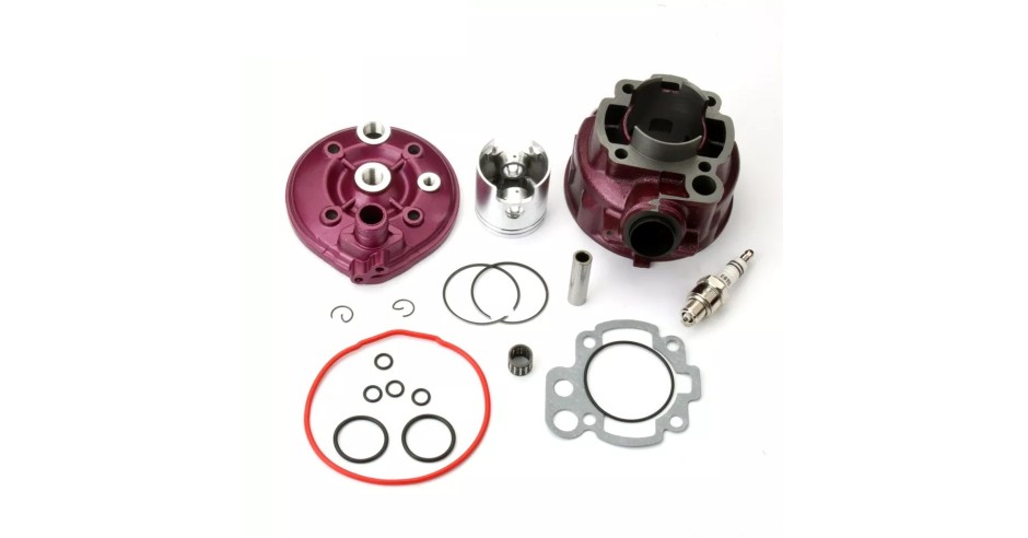 Kit Cilindru + Chiuloasa 90cc Minarelli AM6, 49mm, 2T, Racire Apa, Bolt ...