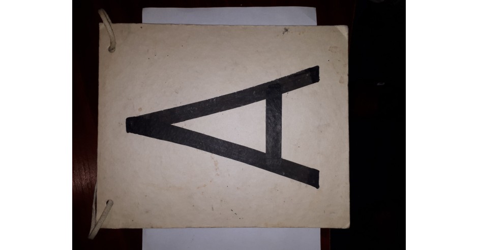 Lot 10 tablite didactice / carton gros cu litere mari in tus / Romania ...