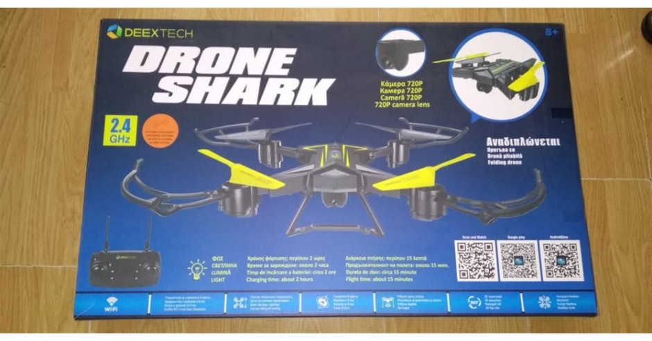 Drona DeexTech Drone Shark camera 720p,wifi,pliabila Este ca noua cutie ...