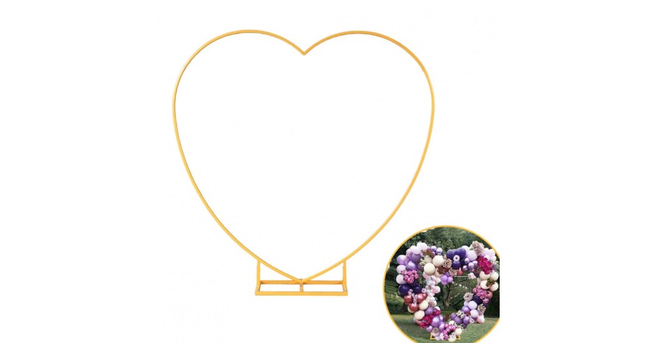 Arcada decor flori sau baloane pentru evenimente, forma inima 2x2m ...