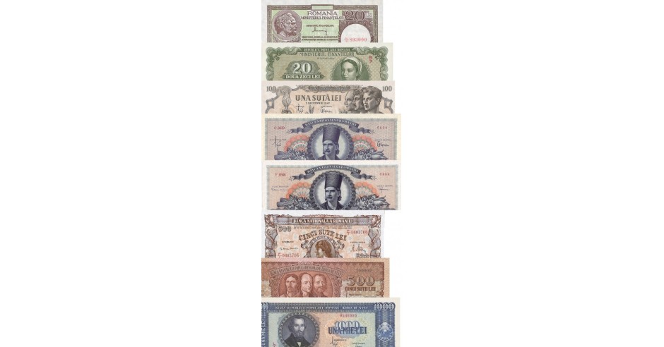Romania 20 -1000 lei 1947 - 1950 Reforma monetara - Reproduceri | Okazii.ro