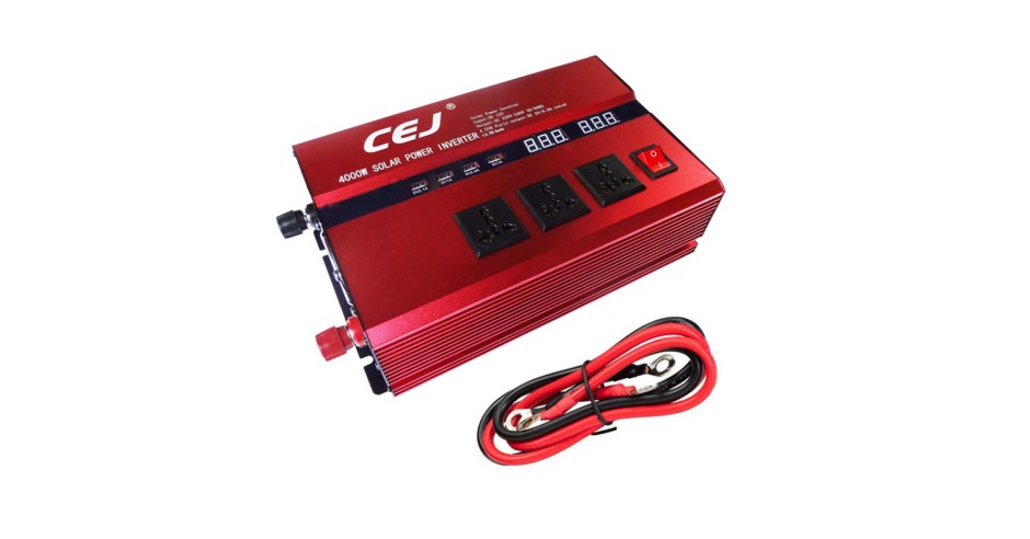 Invertor auto CEJ cu afisaj dublu, 4 x port USB, 4000W | arhiva Okazii.ro