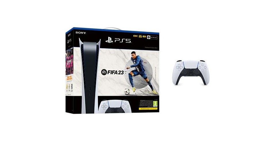 Consola Sony PlayStation 5 (PS5), 825GB, Digital Edition + joc FIFA 23 ...