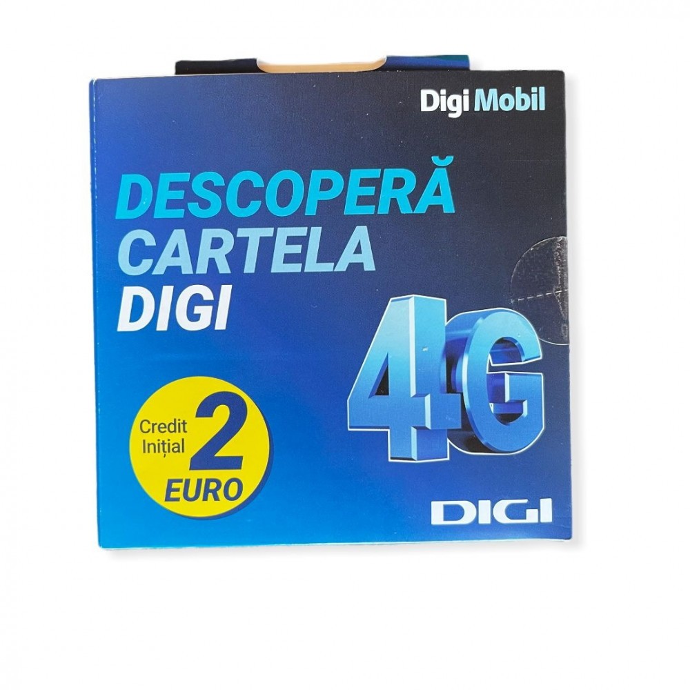 Cartela Prepay Digi Mobil, Credit 2 Euro, Cartela Sim cu Numar | arhiva Okazii.ro