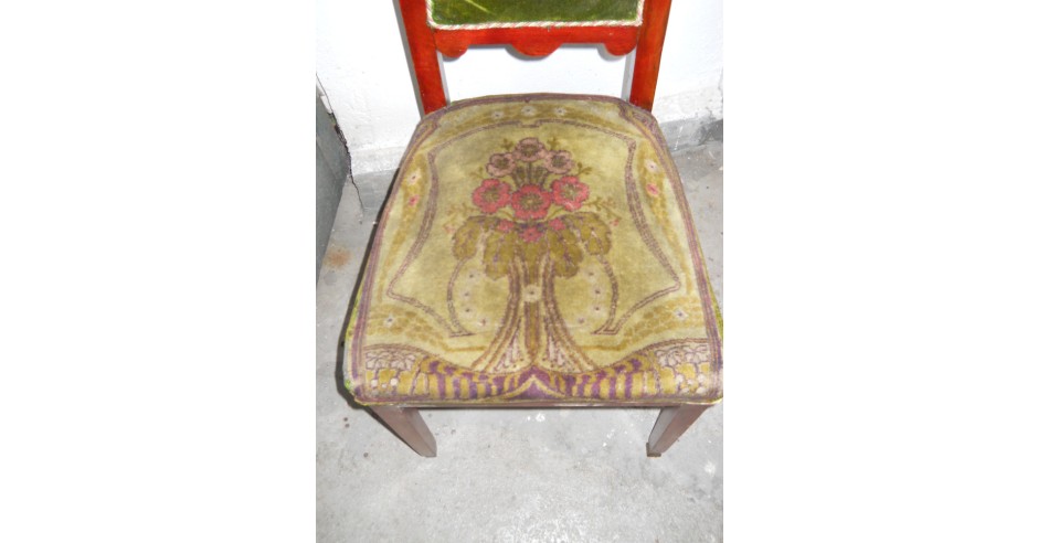 Set patru scaune,lemn solid exotic,tapiterie originala,elemente Louis ...