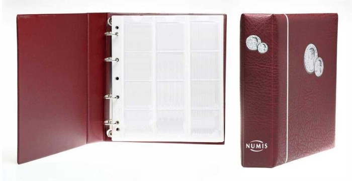 Album monede NUMIS cu coperta grena | Okazii.ro