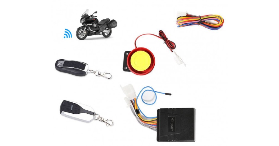 Alarma Moto/Scuter 12V Roco cu 2 Telecomenzi, Pornire Motor, Senzor Soc ...