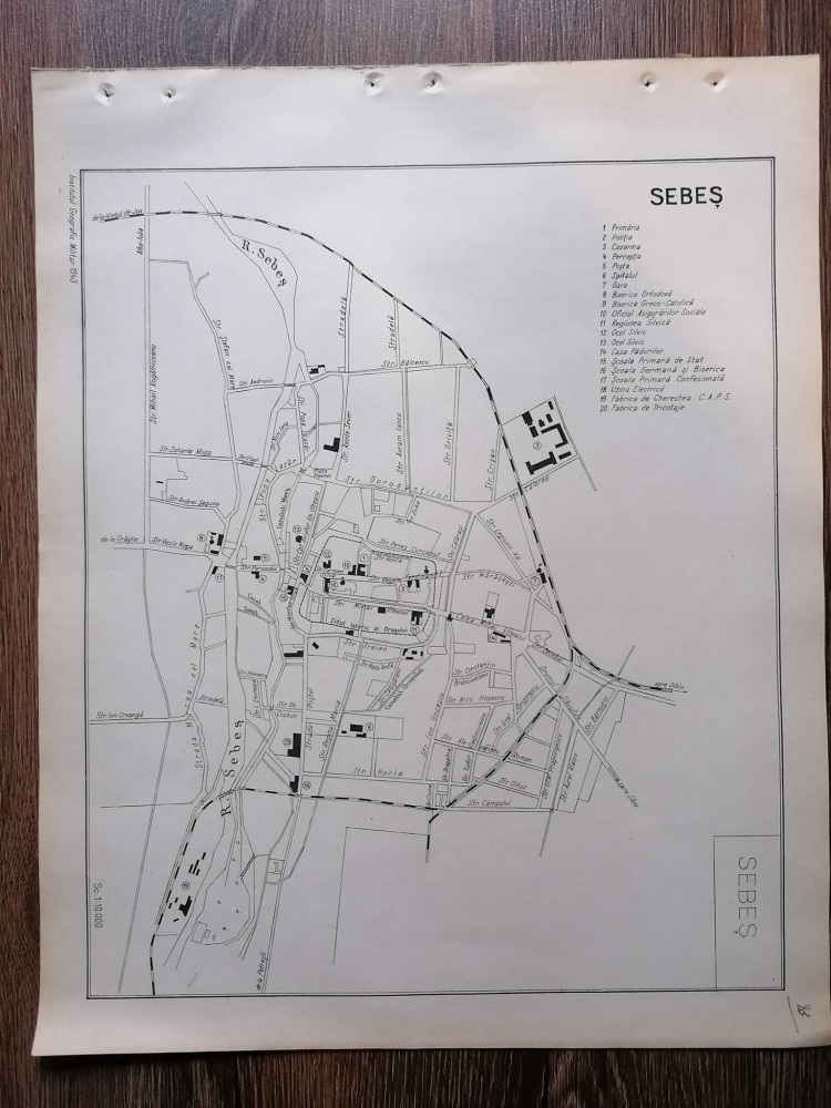 Harta Sebes 1943 | arhiva Okazii.ro