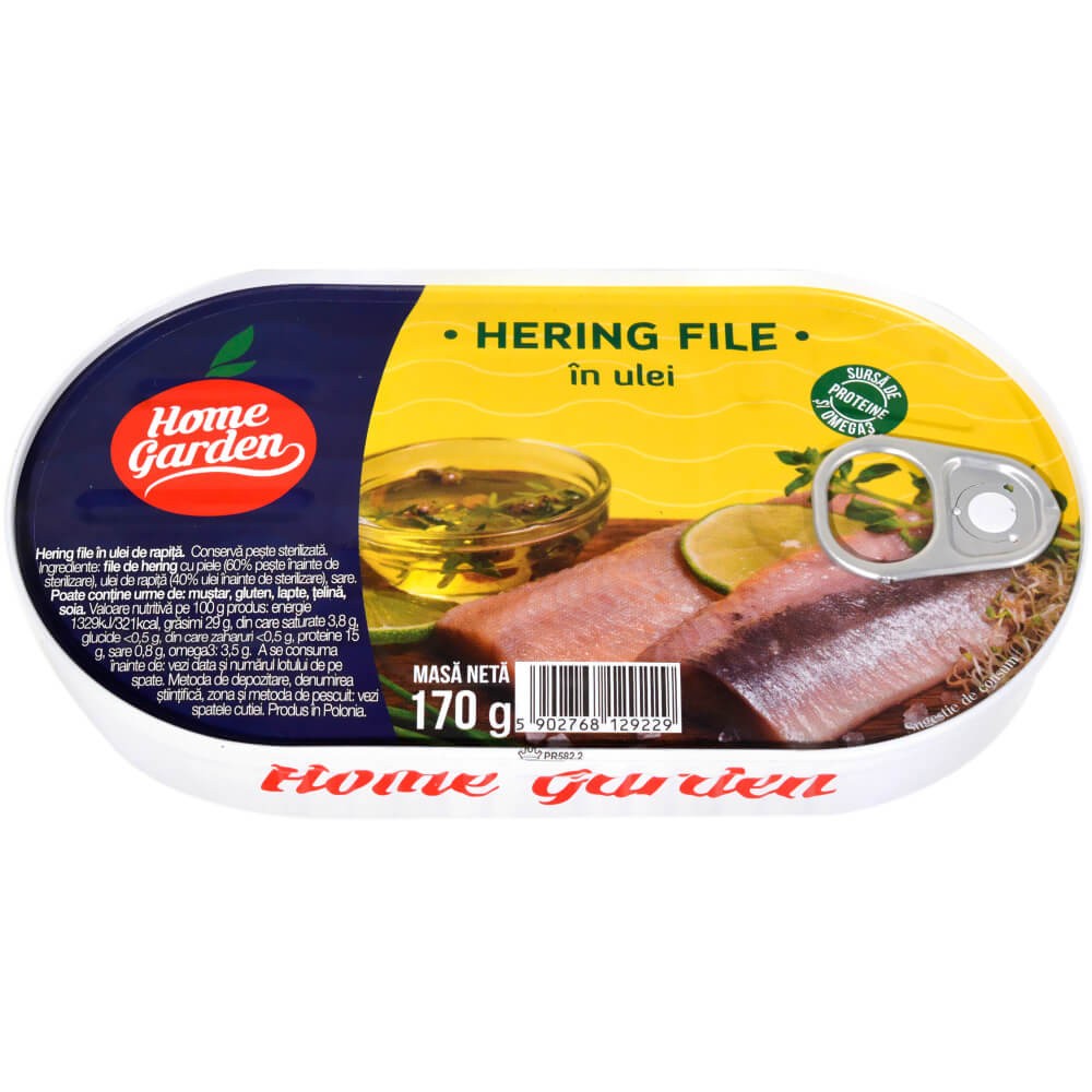 Hering File in Ulei, Home Garden, 170 g, Hering File de la Home Garden ...