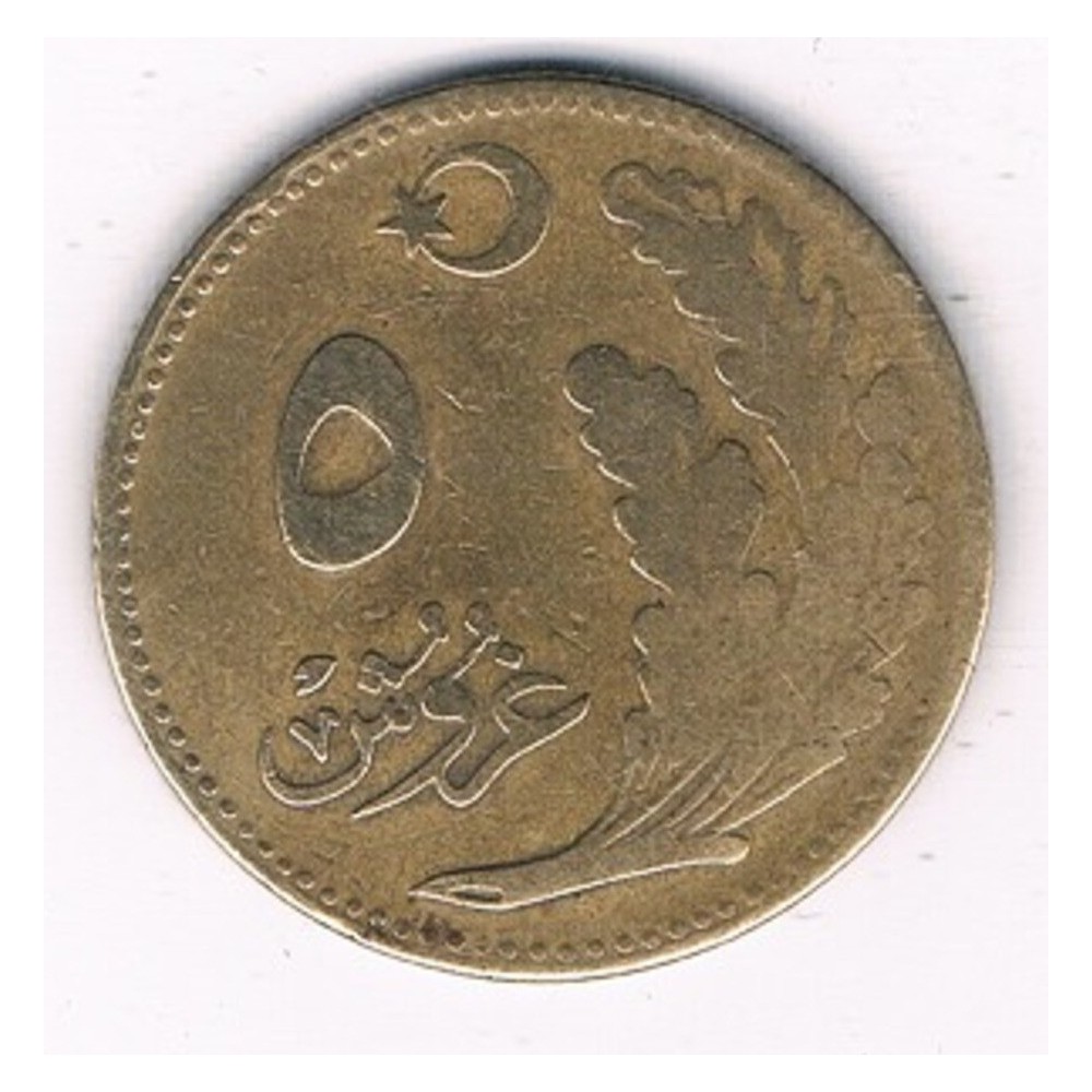 Moneda 5 kurus 1926 - Turcia, tiraj: 355.910 | arhiva Okazii.ro