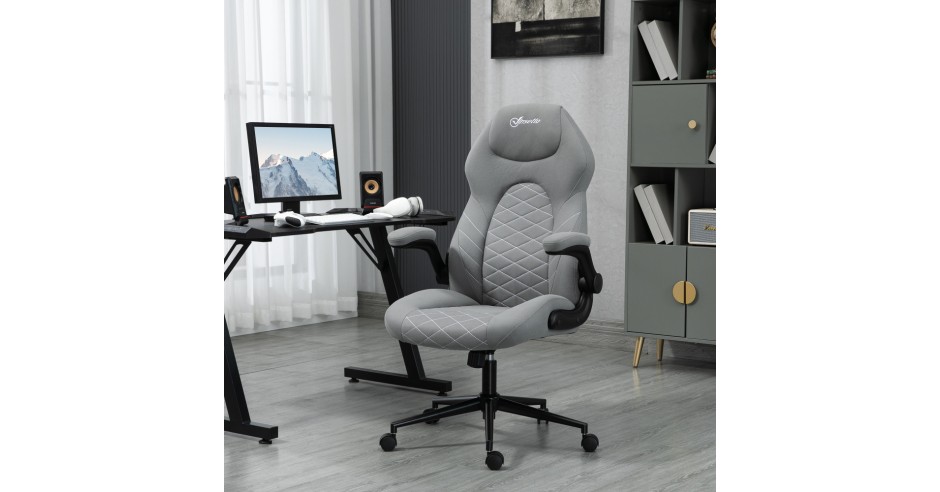 Vinsetto Scaun de birou ergonomic cu inaltime reglabila cotiere ...