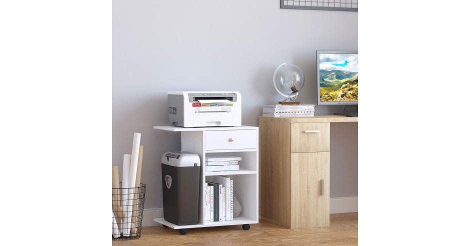 Vinsetto Suport Mobil pentru Imprimanta, Rulant, Alb | arhiva Okazii.ro