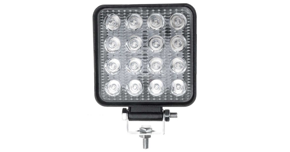 Proiector Led Off-Road, 48W, 12V-24V, 1800 Lumeni, Patrat, Flood Beam ...