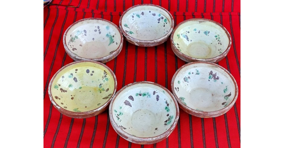 6 castroane (set 6), vase de ceramica traditionale moldovenesti ...