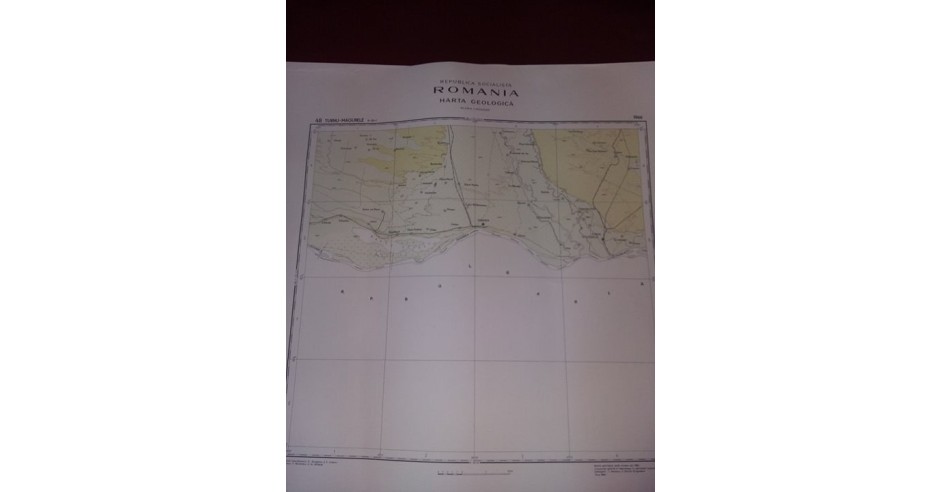 Plansa/harta geologica a republicii socialiste romania,TURNU MAGURELE ...