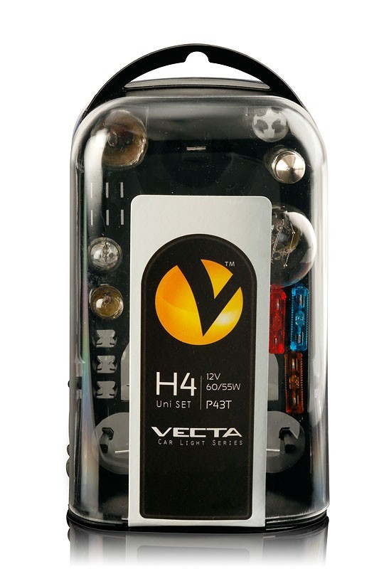 Set becuri rezerva halogen H4 ,Trusa becuri Auto + Sigurante Vecta ...