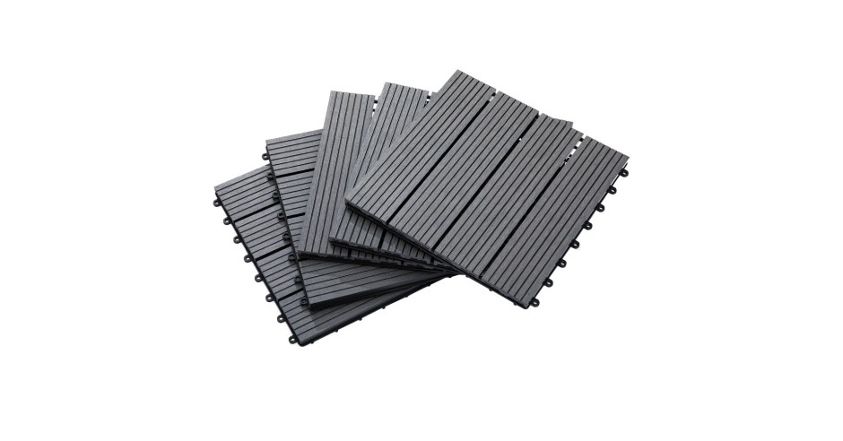 Outsunny, set 11 placi gresie pentru gradina 30x30x2.2cm, gri | Aosom ...