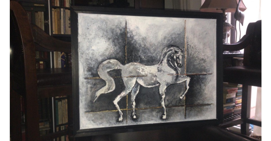 Tablouri abstracte pictate manual, Tablou sufragerie, tablou birou ...