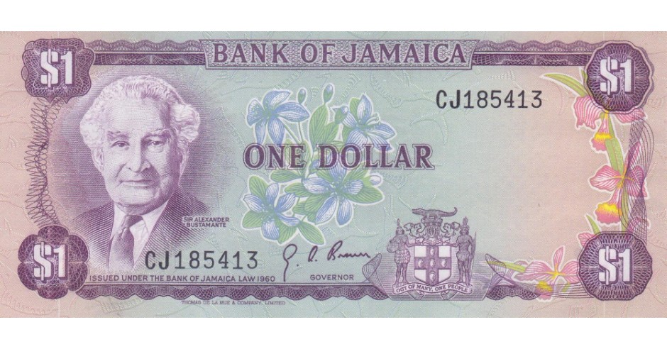 Bancnota Jamaica 1 Dolar (1976) - P59a UNC | arhiva Okazii.ro