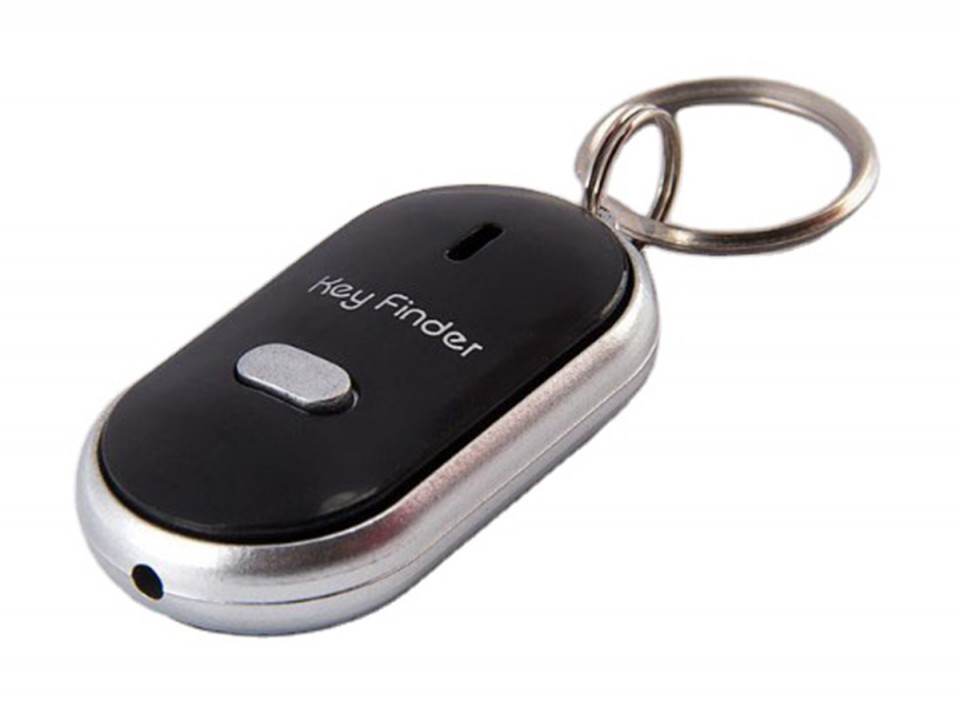 Breloc cu functie de localizare chei negru cu semnal sonor si luminos ...