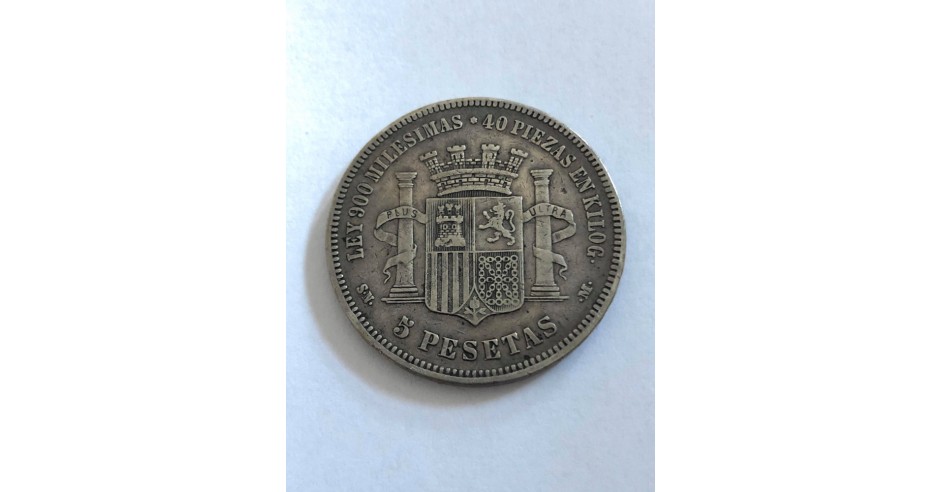 MONEDA ARGINT 5 PESETAS 1870 SPANIA | arhiva Okazii.ro
