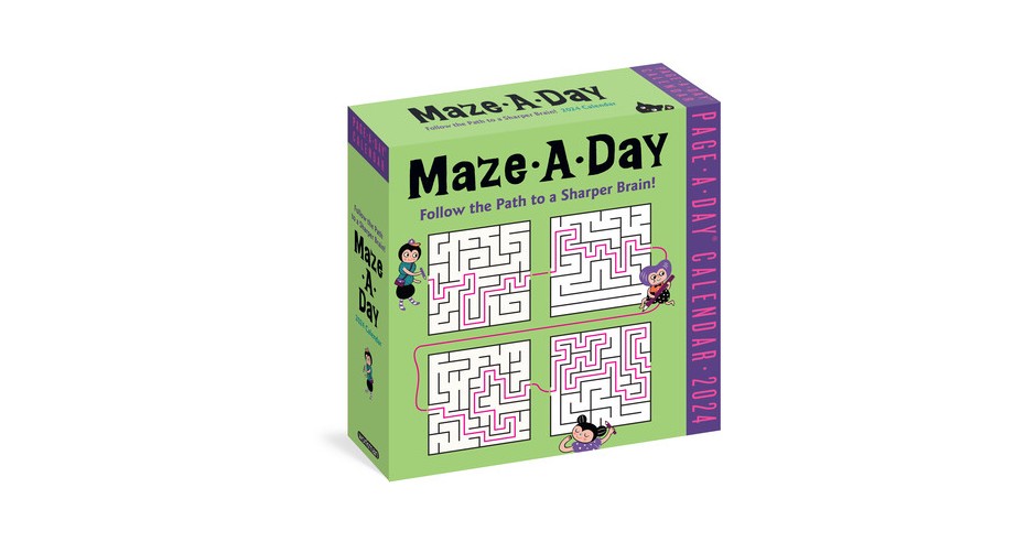 Maze-A-Day Page-A-Day Calendar 2024: Follow the Path to a Sharper Brain ...