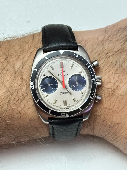 CEAS LANCO Chronograph - Case nr. 91010 - Valjoux 7733 - Panda Dial ...