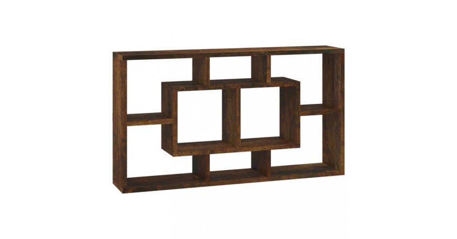 Raft prezentare de perete 8 compartimente, stejar fumuriu | arhiva ...