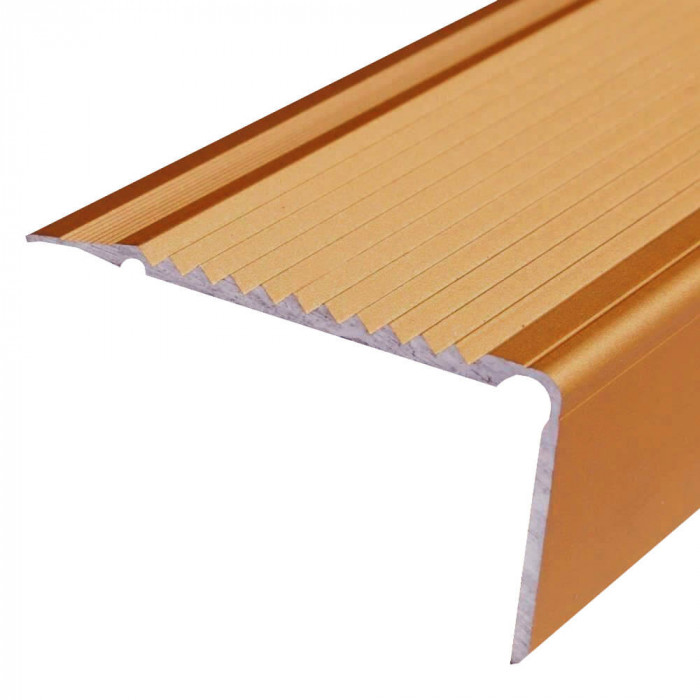 Profil Aluminiu pentru Trepte, 45x23 mm, 2.7 m, Bronz, Model 3130 ...