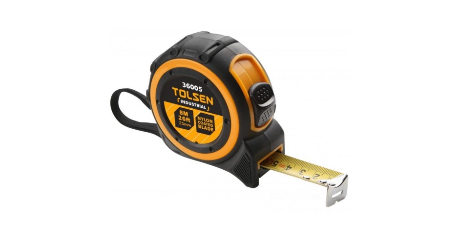 Ruleta Tolsen, 3 m x 16 mm, banda in metri si inch | Okazii.ro
